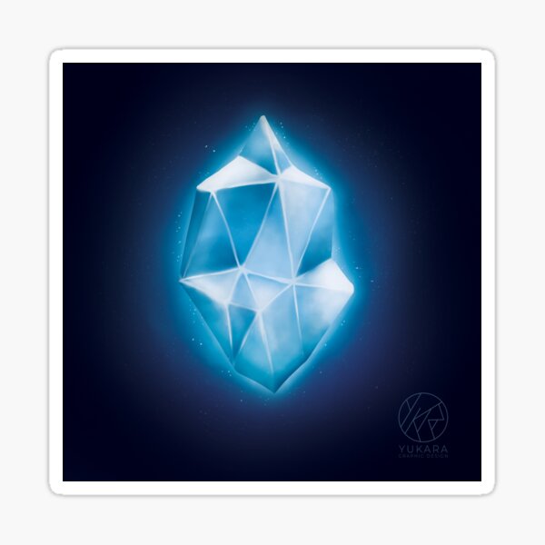 "Blue crystal" Sticker for Sale by Yukara | Redbubble