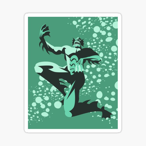 "evil lagoon fish underwater swimming monster" Sticker by matintheworld ...