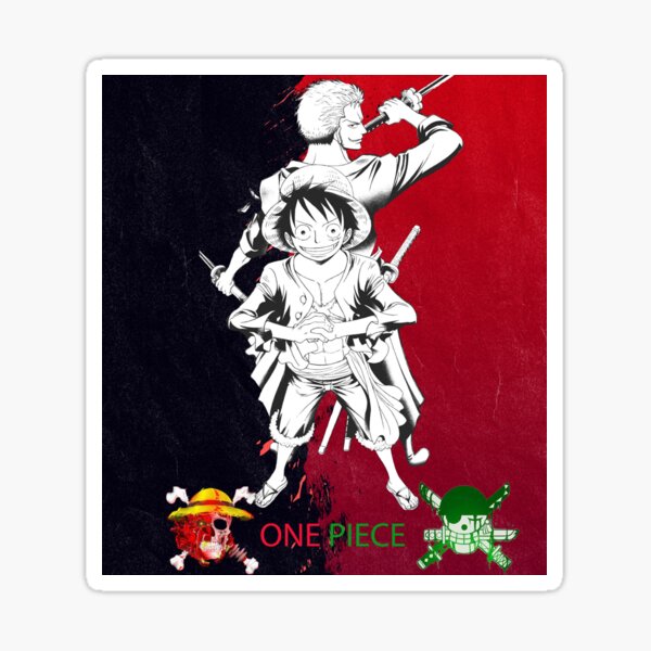 One Piece Luffy And Zoro Sticker For Sale By Golden Paradise Redbubble