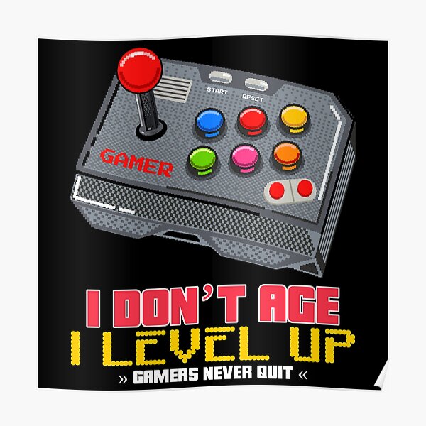 "Gamer Arcade Game Machine Nostalgia Retro 80s" Poster for Sale by ...