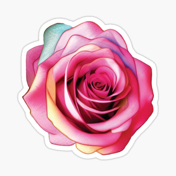 "Pink Pastel Rose" Sticker for Sale by PigletInABeret | Redbubble
