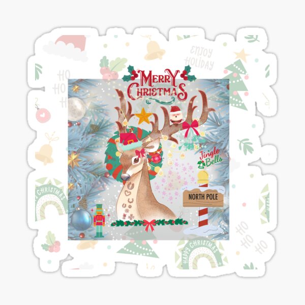 "Red-nosed reindeer" Sticker for Sale by ALexSunVally | Redbubble