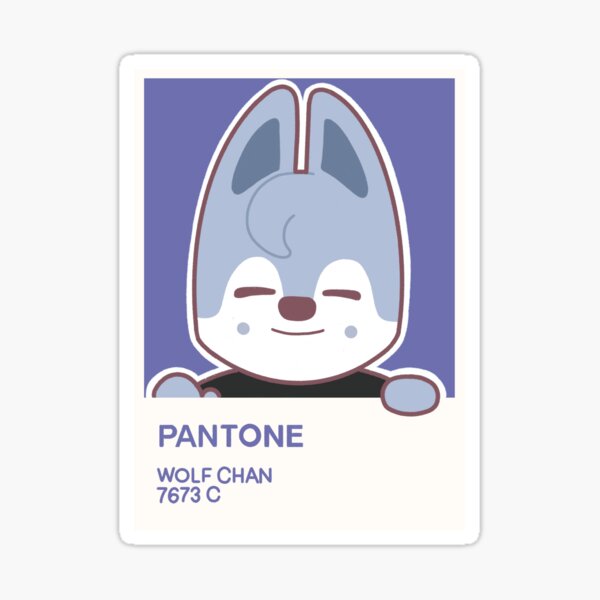 "Pantone Stray kids - skzoo wolf chan" Sticker by MomosDrawing | Redbubble