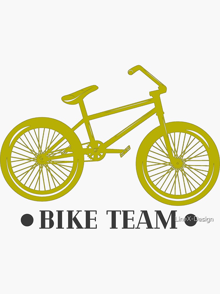 "Bike Team " Sticker for Sale by LineX-Design | Redbubble