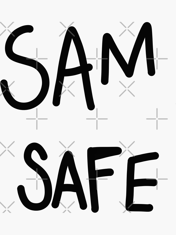 "Quote « Sam Safe » Inspired by Trevor from ´Ghosts’ CBS" Sticker for ...