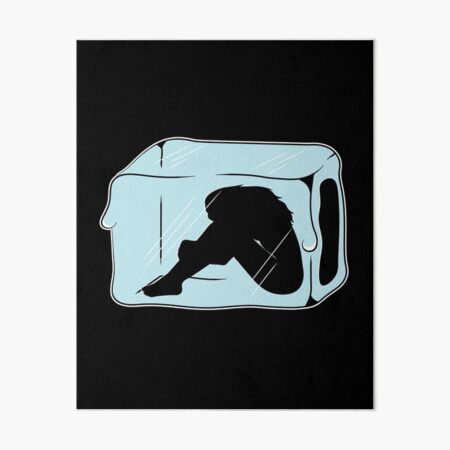"Sad Girl inside an Ice Cube | Winter depression illustration" Art ...