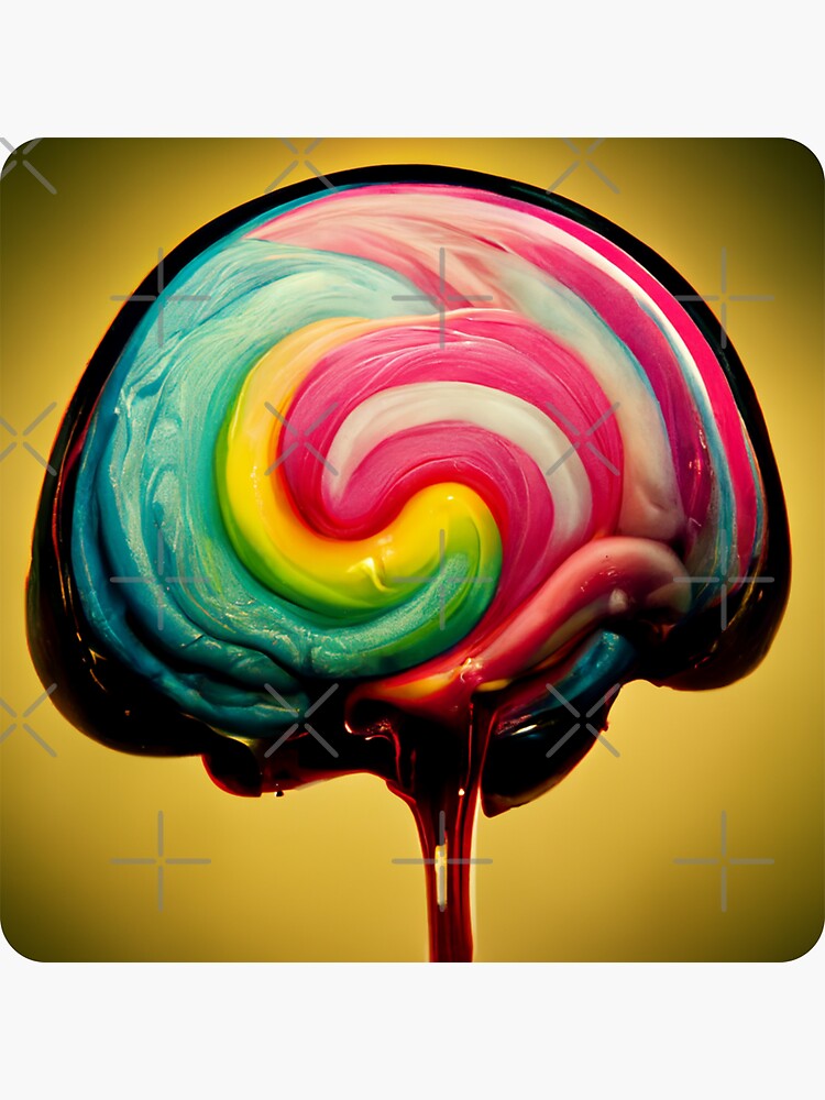 "Candy brain " Sticker for Sale by Pikantz | Redbubble