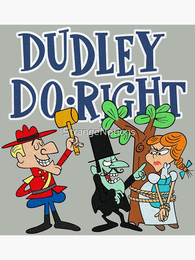 "Tribute to Jay Ward Cartoons: Dudley Do-Right, Nell, and Snidely Whiplash with Logotype" Art ...
