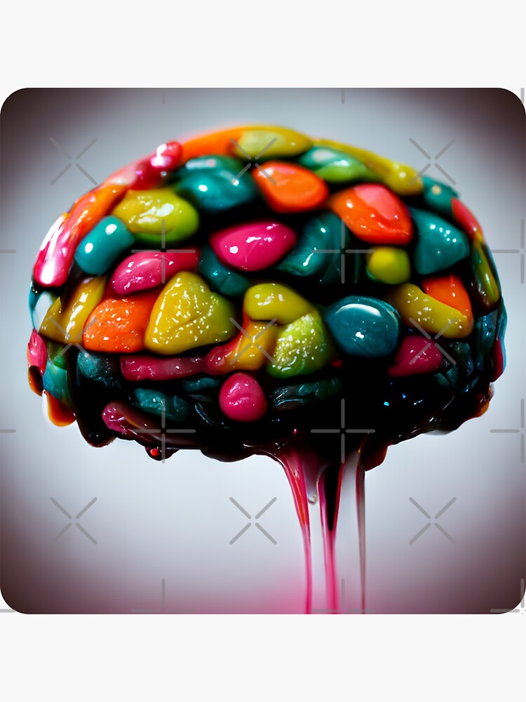 "Candy brain 2" Sticker for Sale by Pikantz | Redbubble