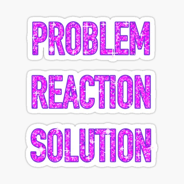 "Problem Reaction Solution - Pixel Glitter" Sticker for Sale by ...