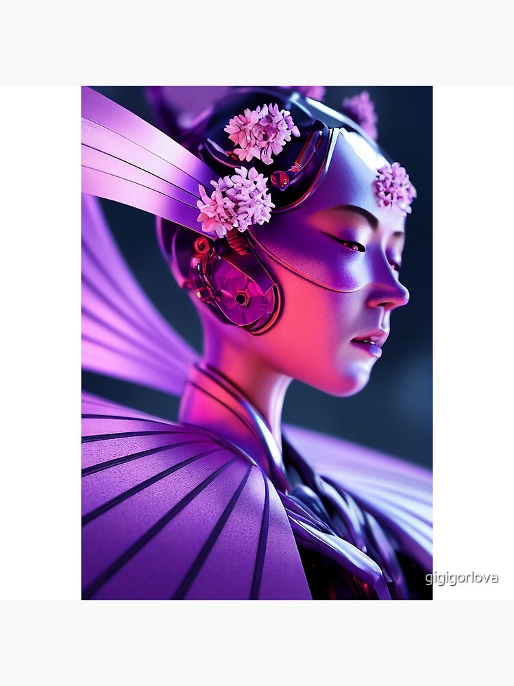 "Geisha Cyborg Japanese Robot Sci Fi Fantasy Manga Cyberpunk" Poster ...
