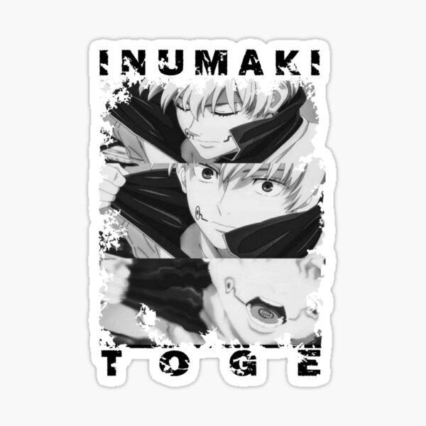 "inumaki black and white jjk " Sticker for Sale by cullarszala3 | Redbubble