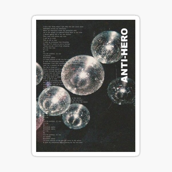 "Anti-Hero Taylor Swift Poster" Sticker for Sale by MaddieGuyton ...