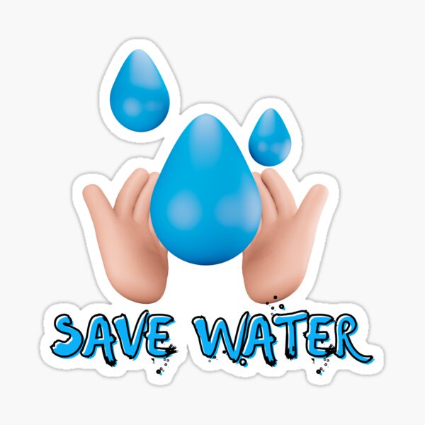 "3d Save Water" Sticker for Sale by iibn488 | Redbubble
