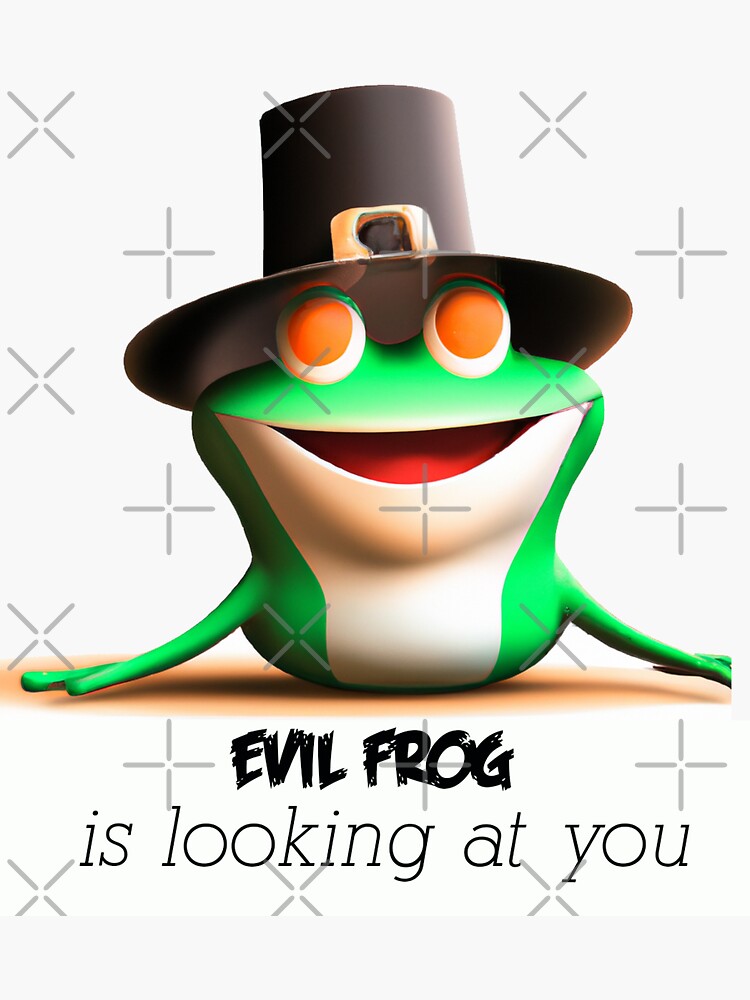 "Evil Frog is looking at you sticker" Sticker for Sale by NaomiGTZP ...