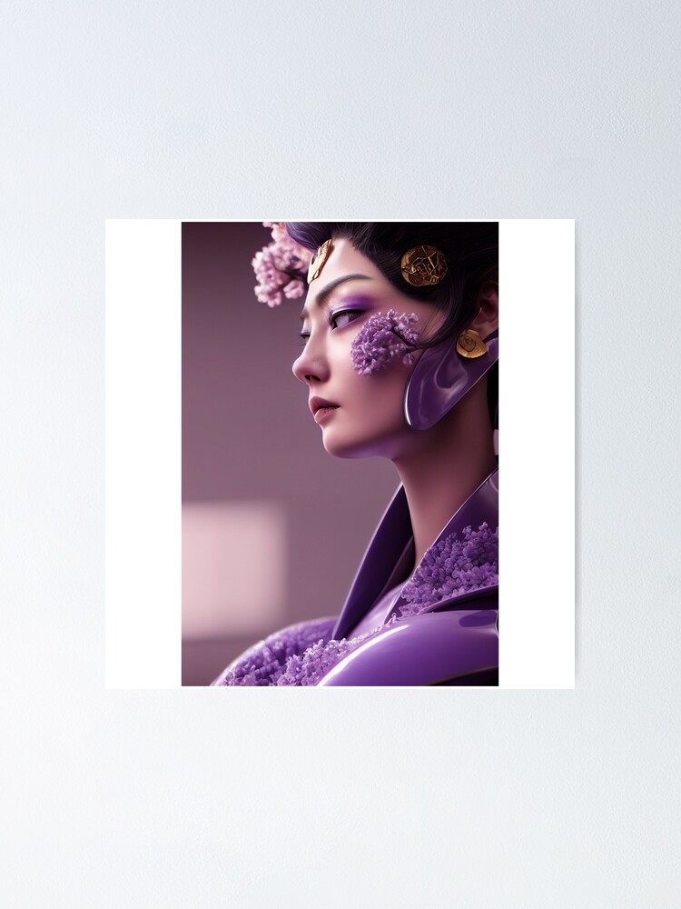 "Geisha Cyborg Japanese Robot Sci Fi Fantasy Manga Cyberpunk" Poster ...