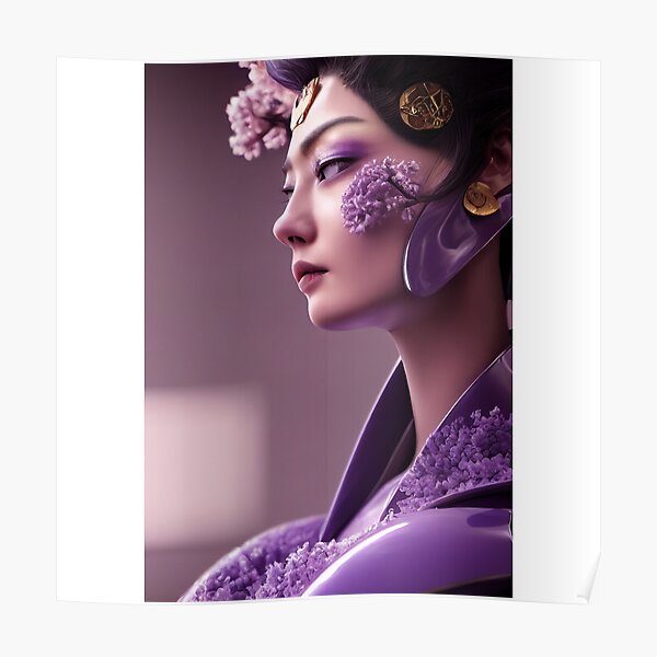 "Geisha Cyborg Japanese Robot Sci Fi Fantasy Manga Cyberpunk" Poster ...