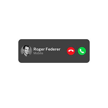 "Roger is Calling - Roger Tennis Player iPhone Call" Sticker by ...
