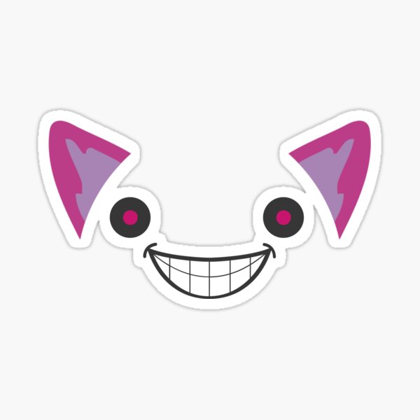 "Violet Grinning Neko " Sticker for Sale by TlynWorks | Redbubble