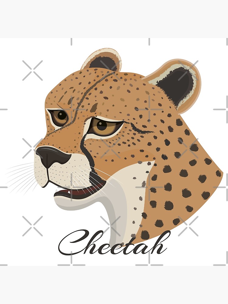 "Cheetah head" Poster for Sale by kalibrybird | Redbubble