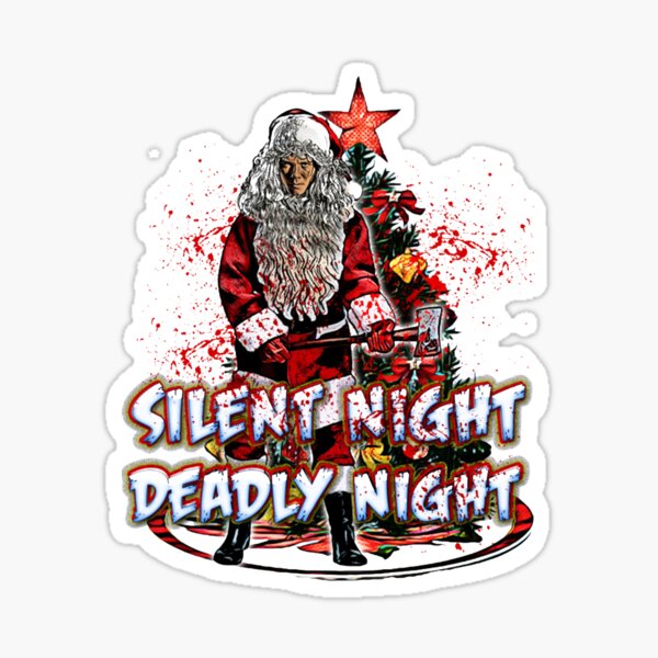 "80s Deadly Santa Christmas Eve" Sticker for Sale by thelittleleaf ...