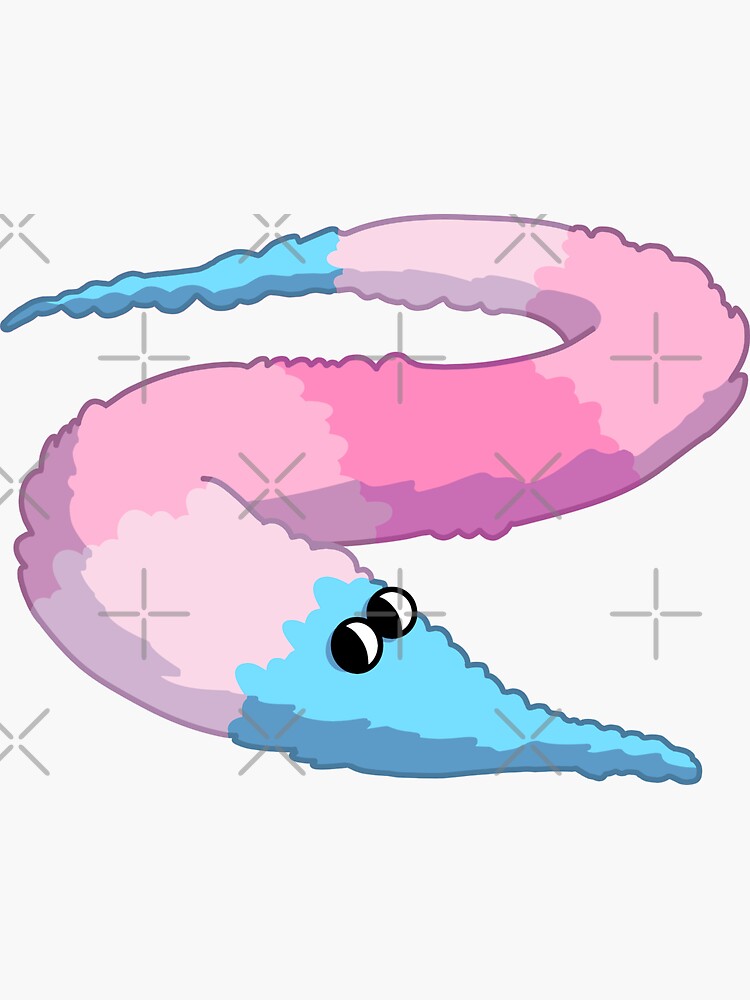 "Trans Feminine Pride Flag | Worm on a String" Sticker for Sale by ...