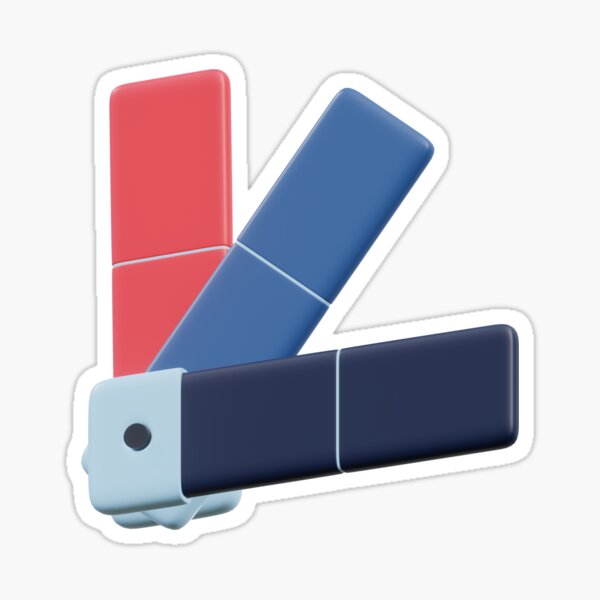 "Cute Low-Poly Color Palette" Sticker for Sale by TheAwenis | Redbubble