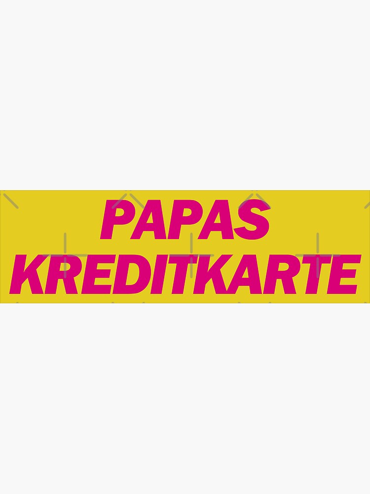 "Papas Kreitkarte - FDP Satire Sticker" Sticker for Sale by surrile ...