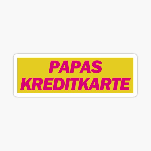 "Papas Kreitkarte - FDP Satire Sticker" Sticker for Sale by surrile ...