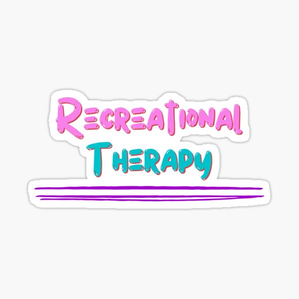 "Recreational Therapy Chalk Font" Sticker for Sale by RecAttire | Redbubble