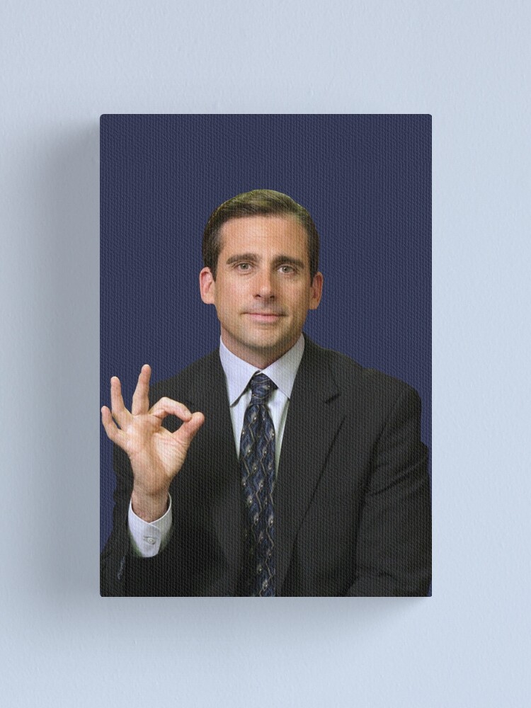 "michael scott gang sign " Canvas Print for Sale by astralfeather ...