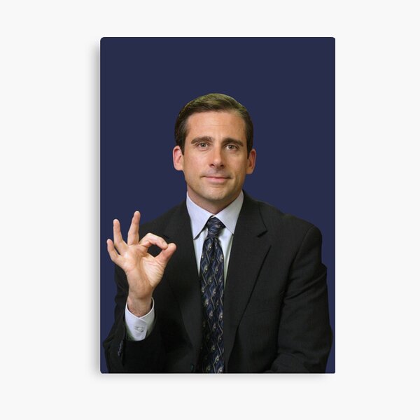 "michael scott gang sign " Canvas Print for Sale by astralfeather ...