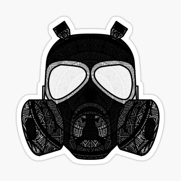 "Gas Mask" Sticker by bobblehead1337 | Redbubble
