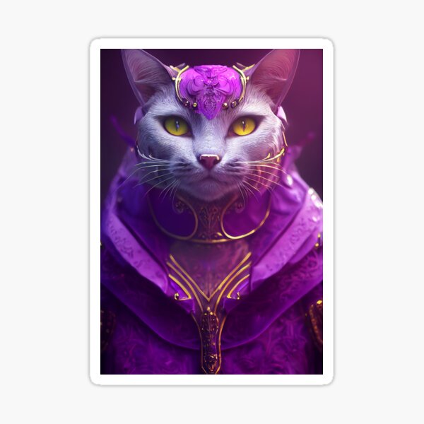 "wizard cat" Sticker for Sale by EzraRogers | Redbubble