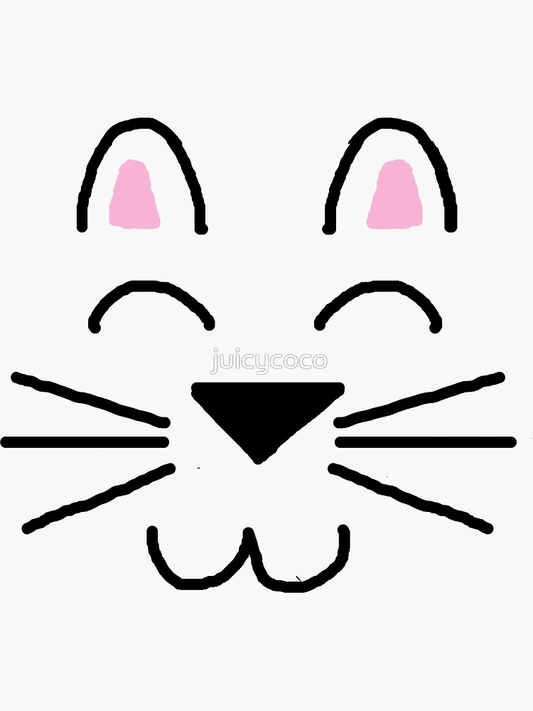 "meaw" Sticker for Sale by juicycoco | Redbubble