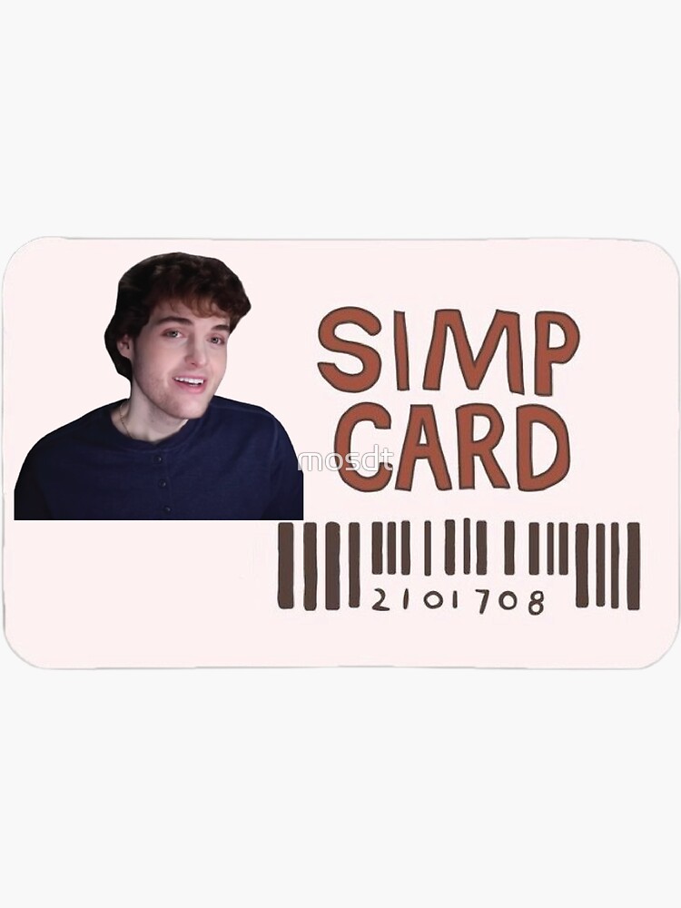"Dream simp card" Sticker for Sale by mosdt | Redbubble