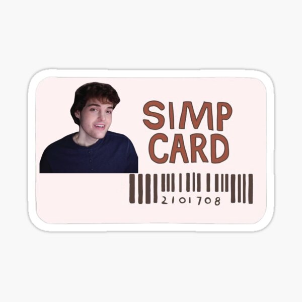 "Dream simp card" Sticker for Sale by mosdt | Redbubble