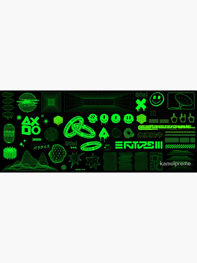 "Cyber" Sticker for Sale by kamuipreme | Redbubble