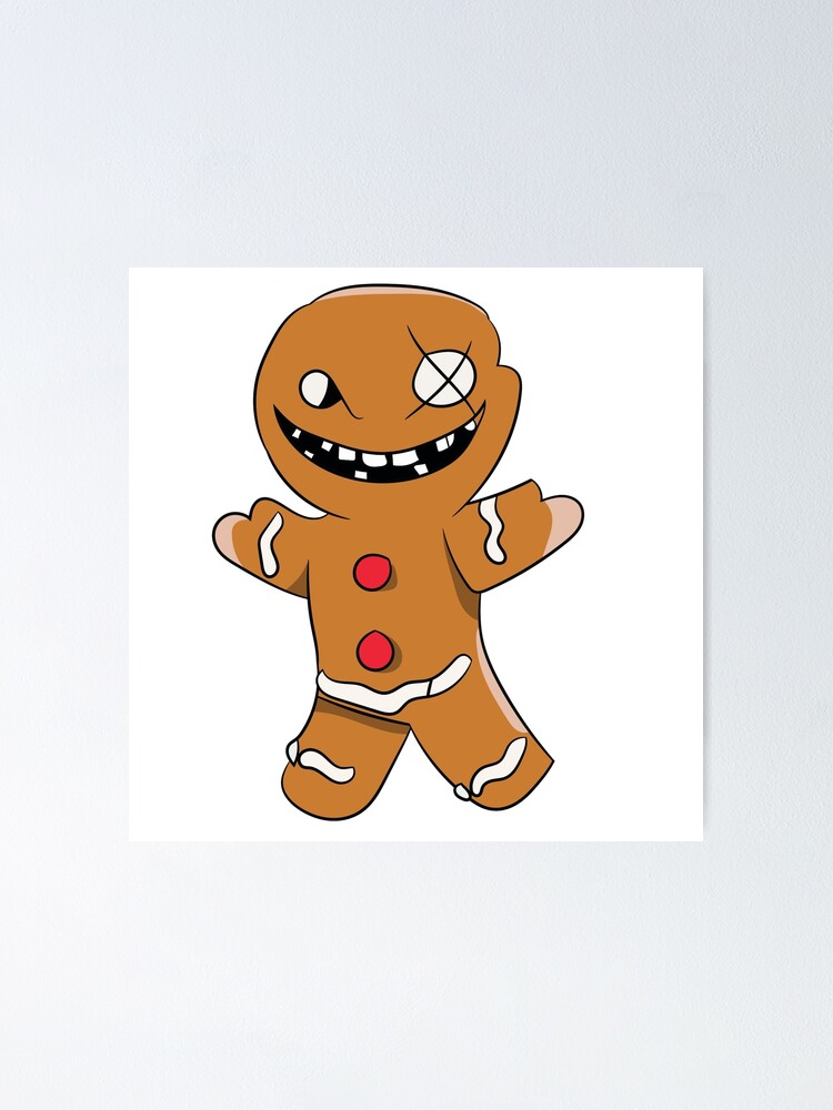 "Creepy Christmas Gingerbread Man" Poster for Sale by messaoudi1 ...