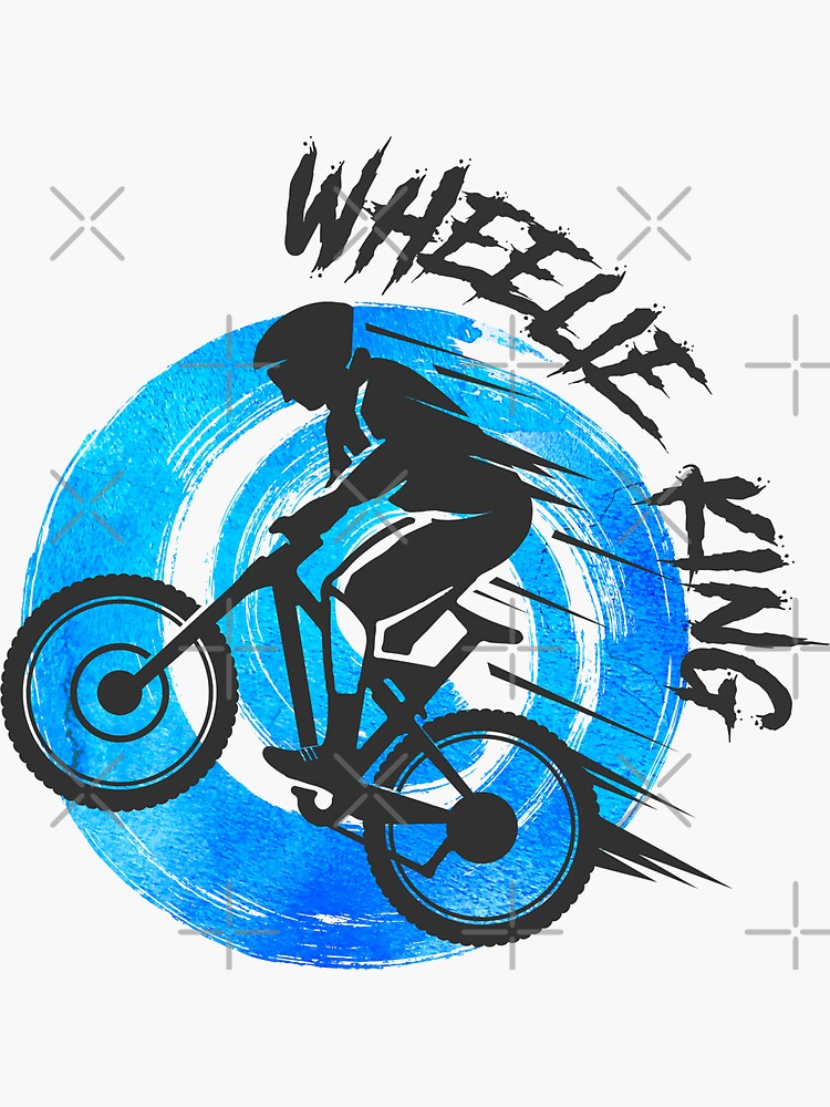 "Wheelie King Stunt Rider" Sticker for Sale by MG-S | Redbubble