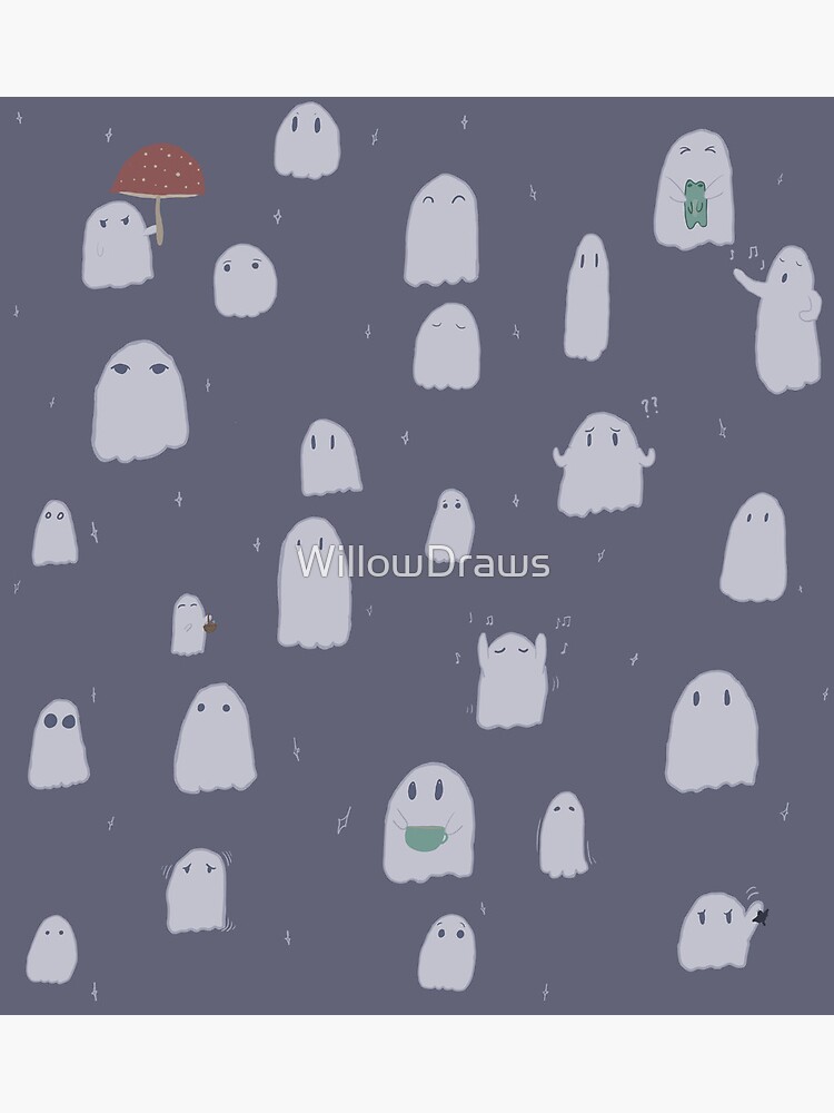 "Ghost Friends" Poster for Sale by WillowDraws | Redbubble