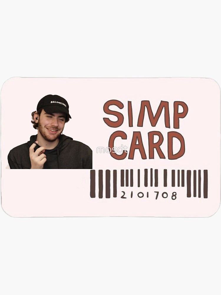 "sapnap simp card. (dreamsmp)" Sticker for Sale by mosdt | Redbubble