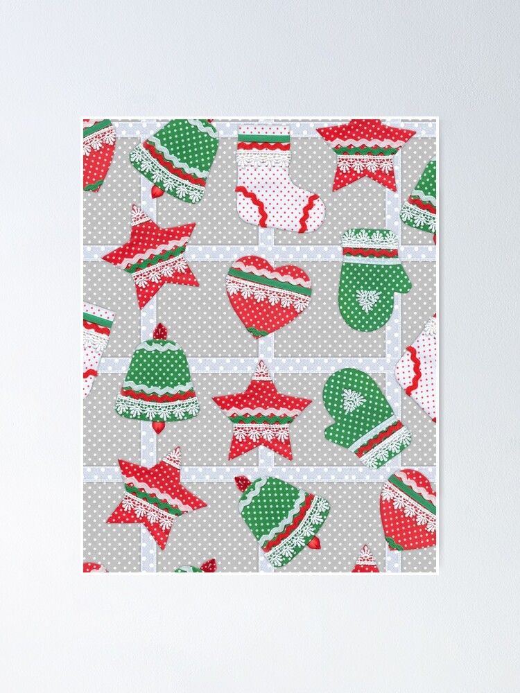 " Christmas Design Patchwork " Poster for Sale by SyedKazmi | Redbubble