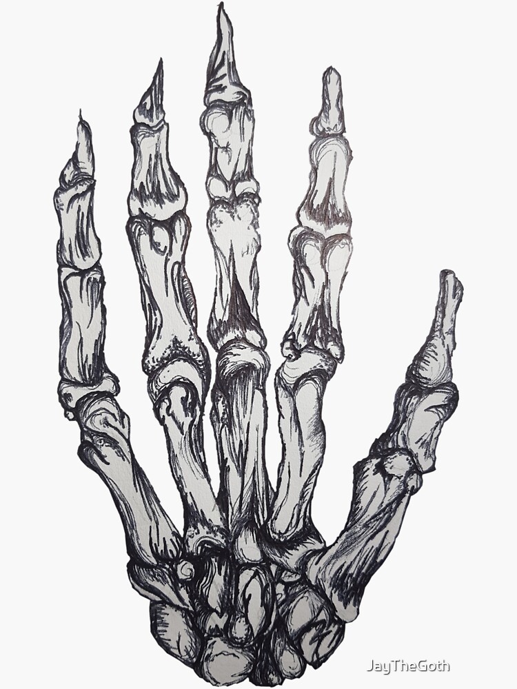 "Skeleton Hand" Sticker for Sale by JayTheGoth | Redbubble