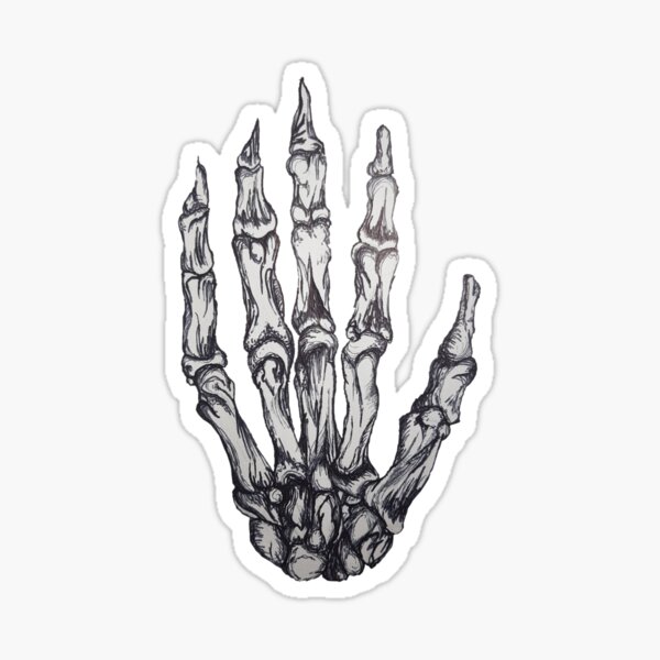"Skeleton Hand" Sticker for Sale by JayTheGoth | Redbubble
