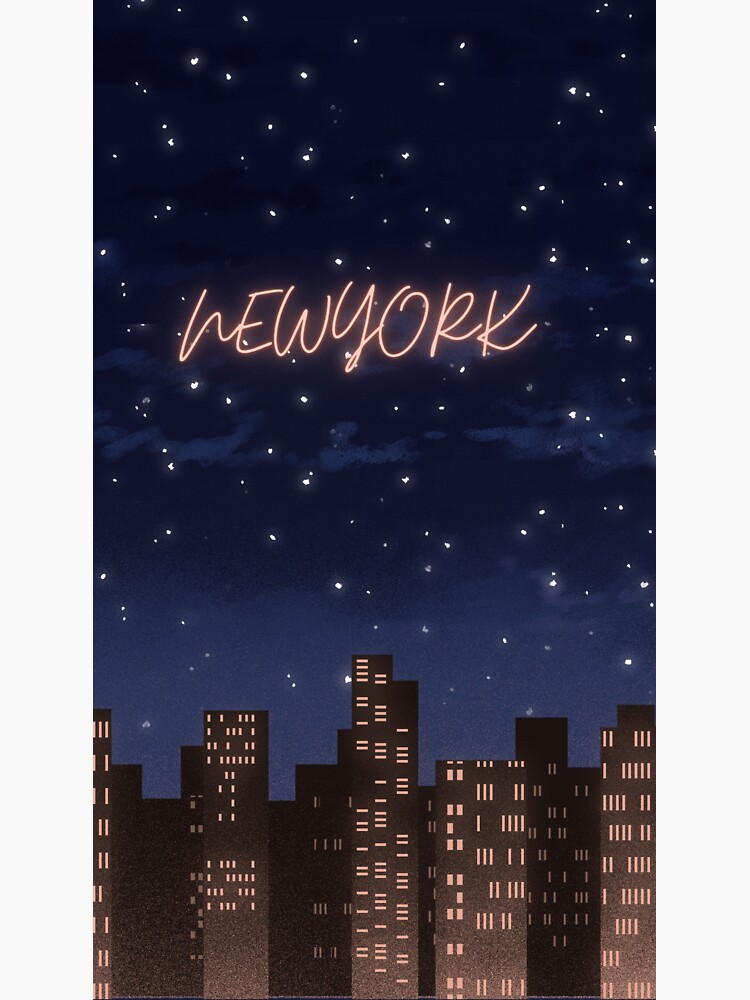 "newyork design,attractive night time" Sticker for Sale by pakrain ...