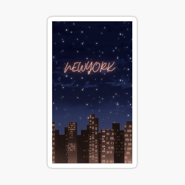 "newyork design,attractive night time" Sticker for Sale by pakrain ...