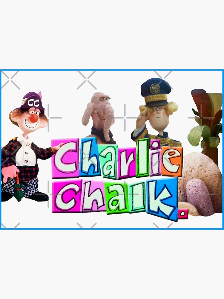"Charlie Chalk - 1980s childrens/kids TV nostalgic cartoon" Sticker for ...