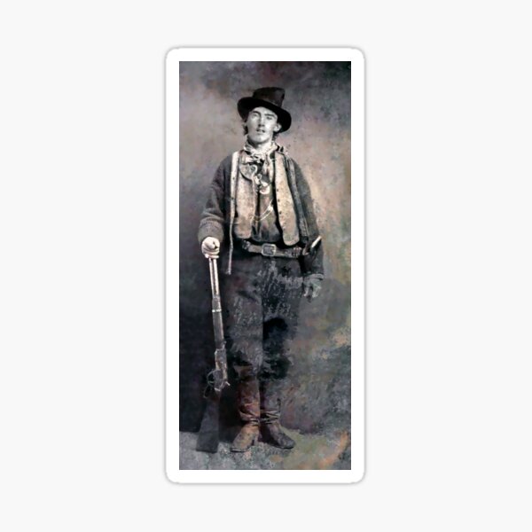 "Outlaw Billy the Kid c. 1879" Sticker for Sale by Daniel-Hagerman ...