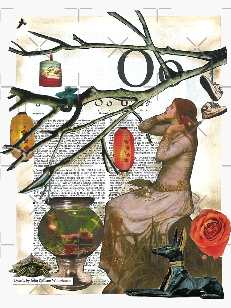 ""O" from "The Artsy Alphabet" collage series" Sticker for Sale by ...